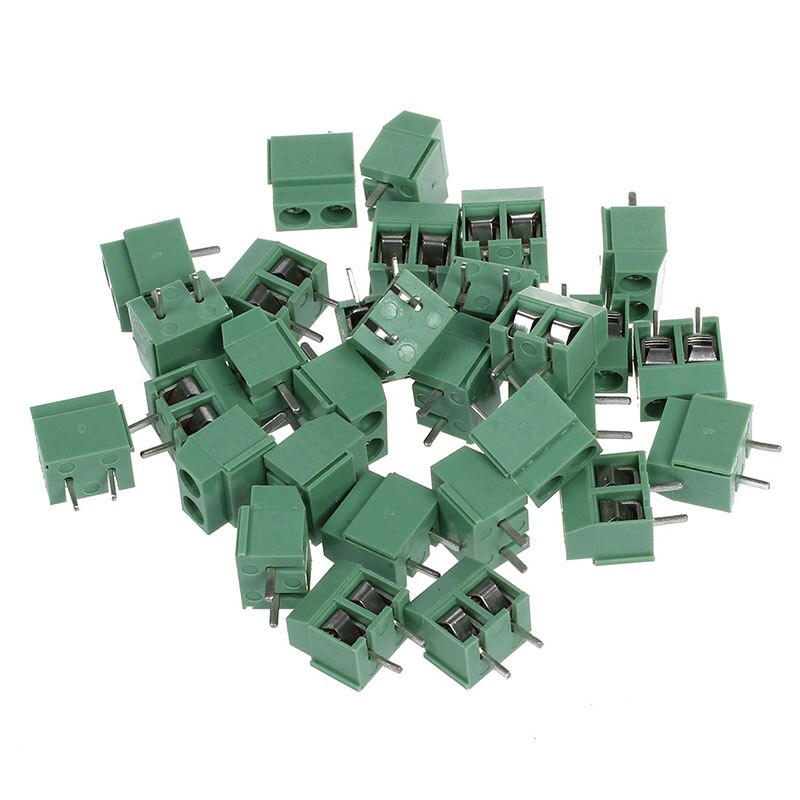 30 Pcs 2 Pole 5mm Pitch PCB Mount Schroef Terminal... – Grandado