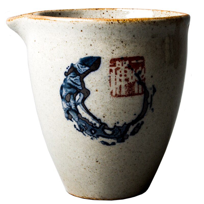 Zen Hand Painted Pottery Fair Cup Chinese Blue Tea... – Grandado