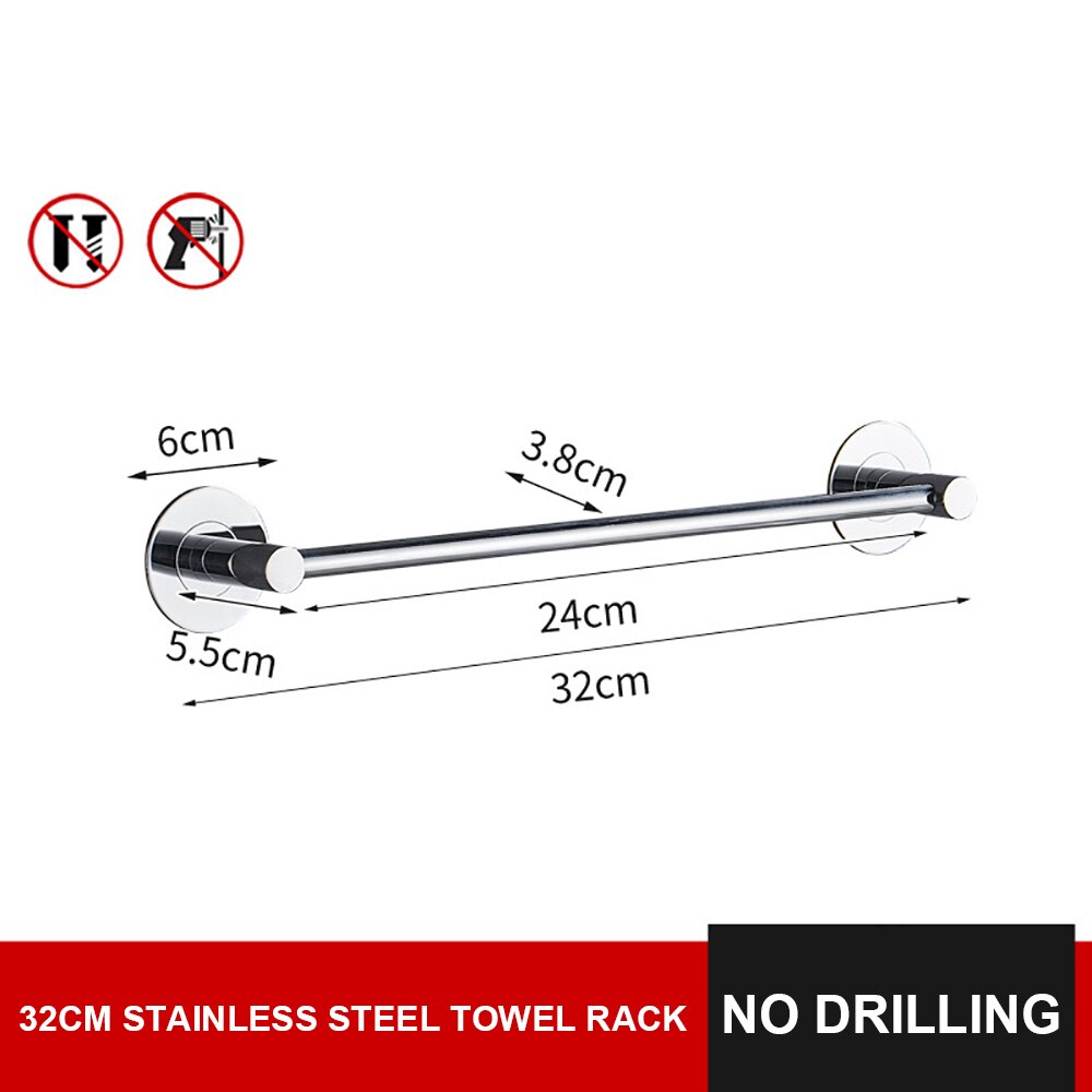 Bathroom Accessories Wall Mounted Towel Rack Doubl... – Vicedeal