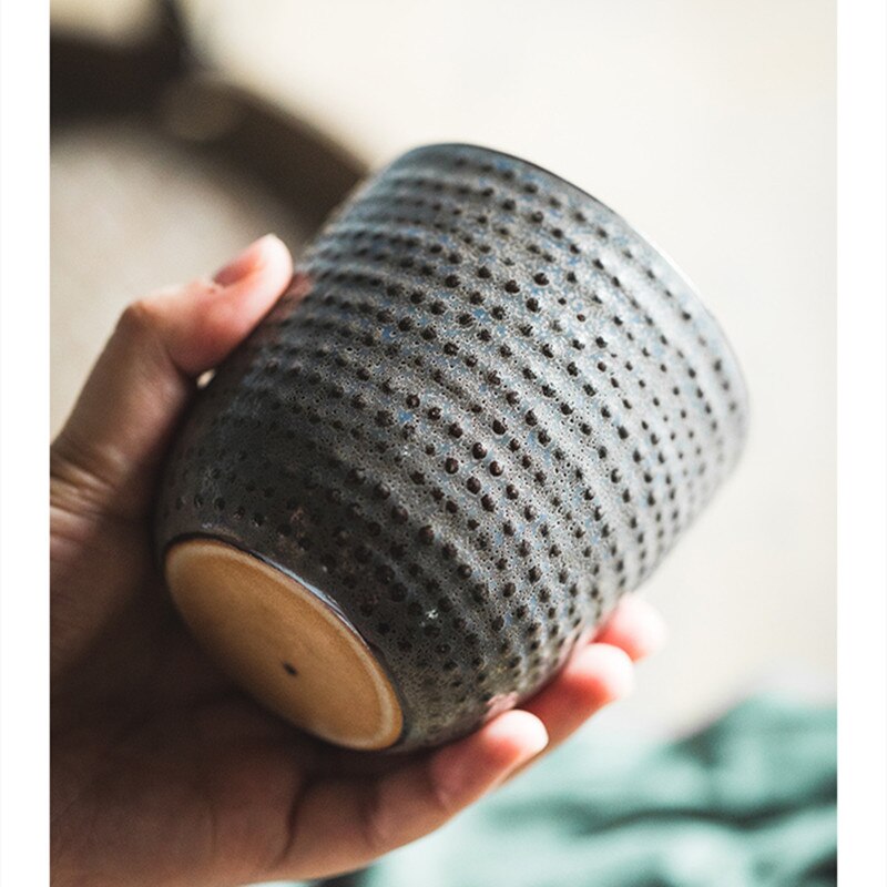 Retro Ceramic Water Cup Embossed Dot Mug Italian E... – Vicedeal