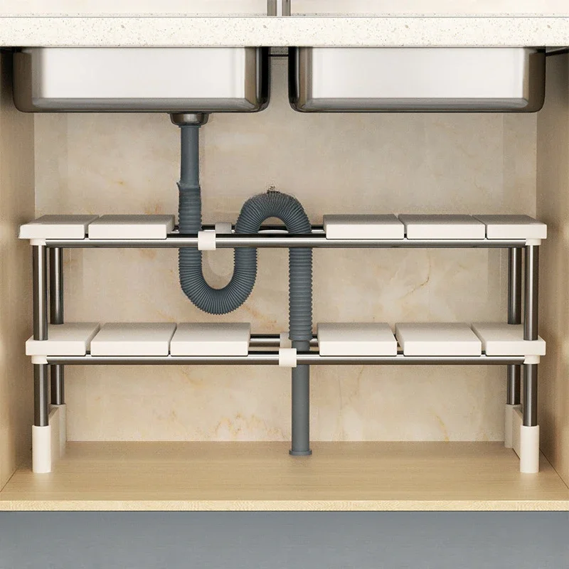 Shelf Under The Sink Flexible Layered Rack Cabinet... – Grandado