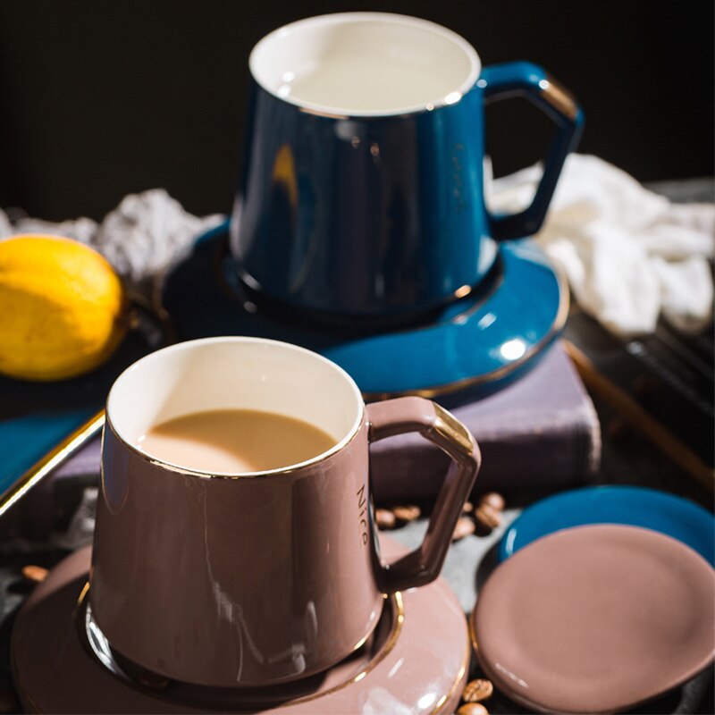 Creativity Luxury Coffee Cup Saucer Set Ceramics N... – Grandado