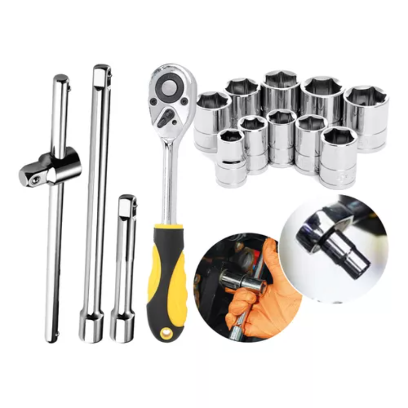 Dopsleutel gereedschapsset met 10-delige 1/2" rate... – Grandado