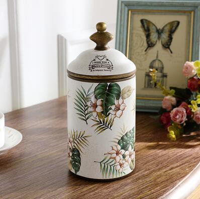 American Ceramic Storage Tank Pastoral Bird Printi... – Vicedeal