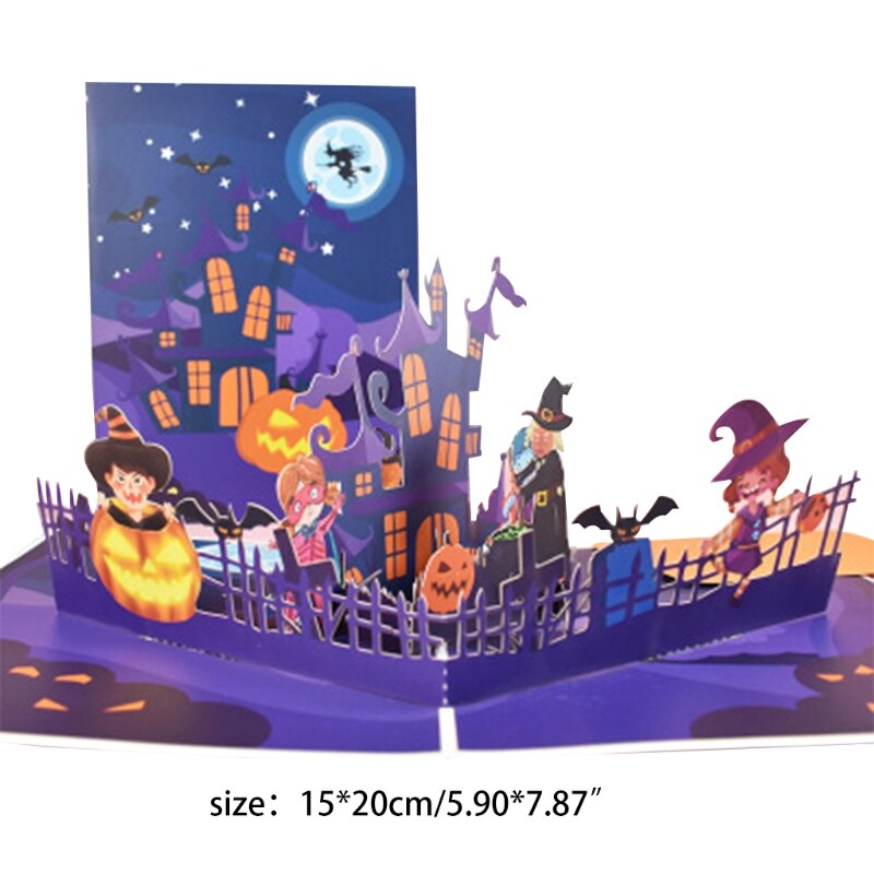 3D Pop-Up Halloween Greeting Card Funny Pumpkin Ba... – Grandado