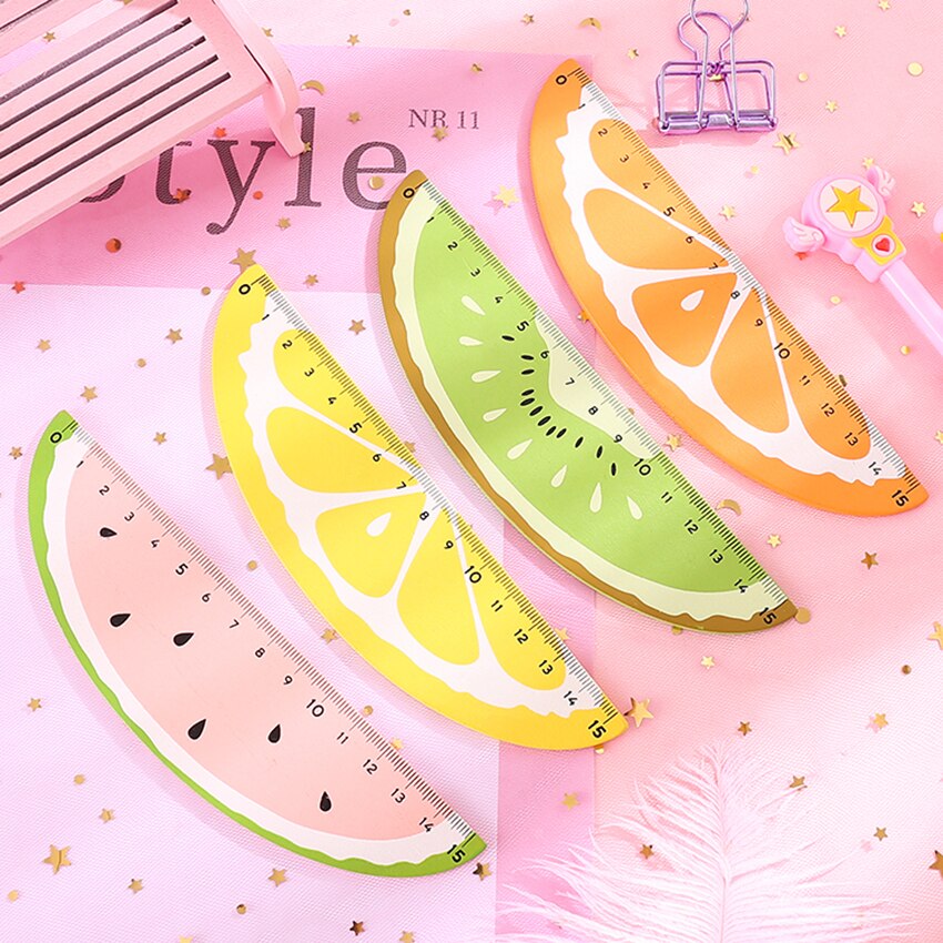 Plastic Fresh Fruit Ruler 15cm Drawing Ruler Strai... – Vicedeal