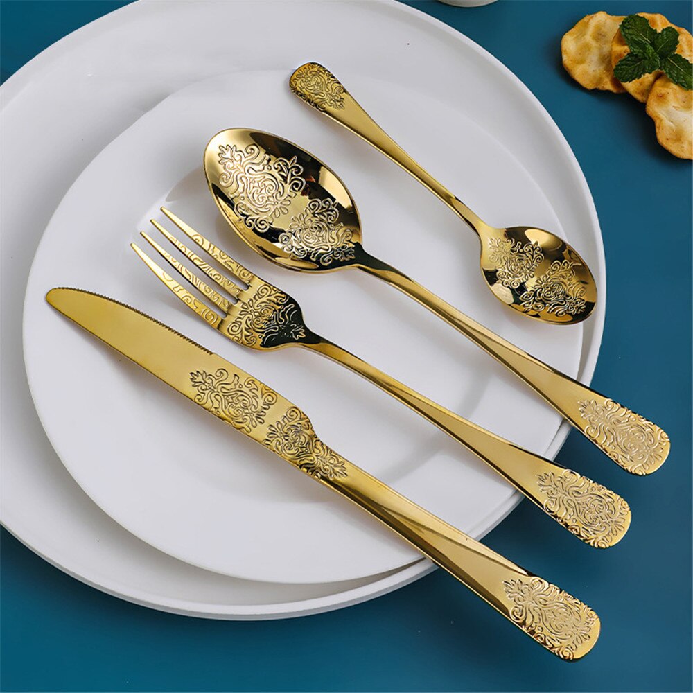 Kitchen Cutlery Set European Knife and Fork Spoon ... – Vicedeal