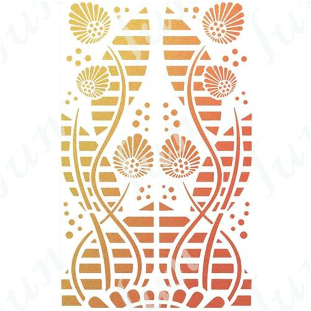 Spring Floral Stars Green Leaves Layering Stencil ... – Vicedeal