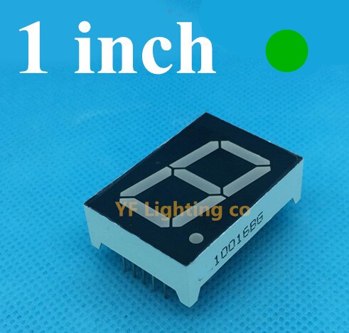 Pure green 1 inch 7 Segment LED Display 1 Bit Digi... – Grandado