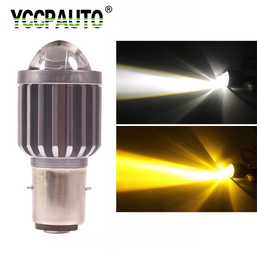 YCCPAUTO BA20D LED H6 Dual Color LED Motorcycle He... – Grandado