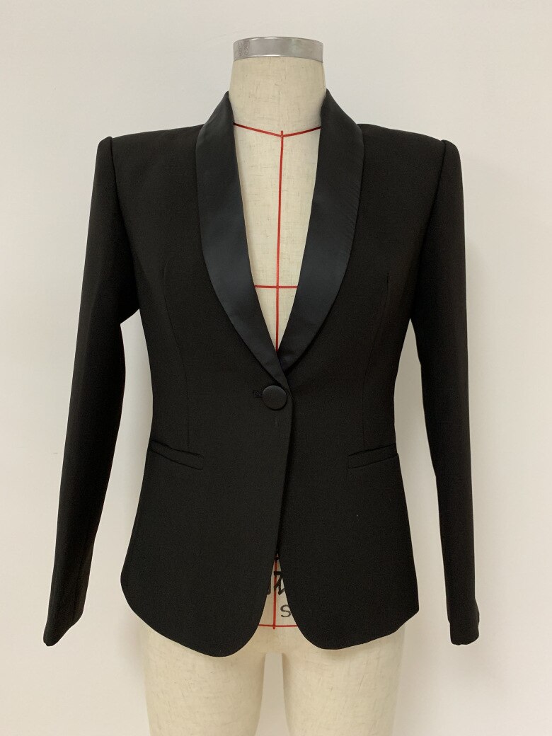 White Black Autumn Style Ladies Long Sleeve Single... – Grandado