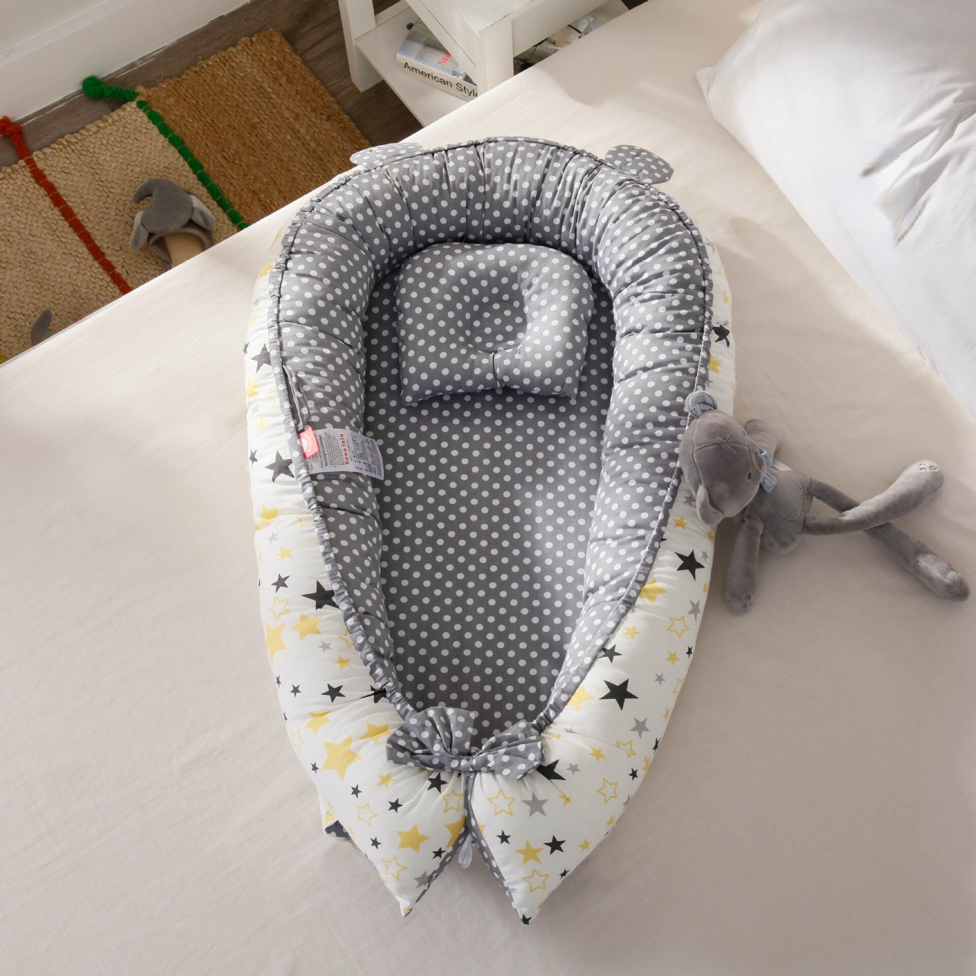 Foldable Anti-pressure Sleeping Bionic Toddler Cot... – Grandado