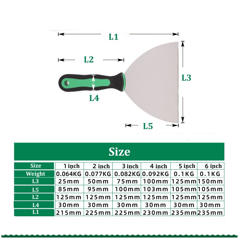 6 Pcs Putty Knives Set Scrapers and Filling Knives... – Grandado