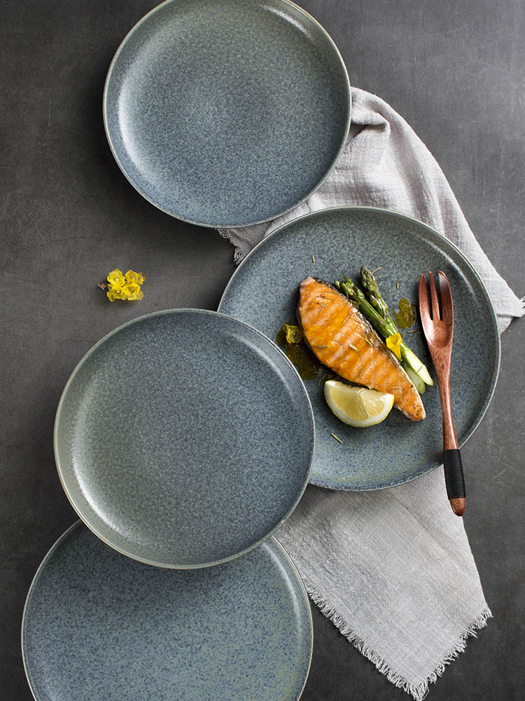 Japanese style vintage ceramic plate green For hom... – Vicedeal