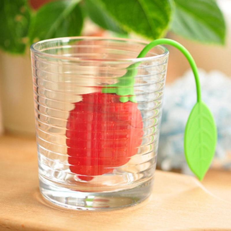 1Pc Red Strawberry Shape Silicone Tea Infuser Reus... – Grandado