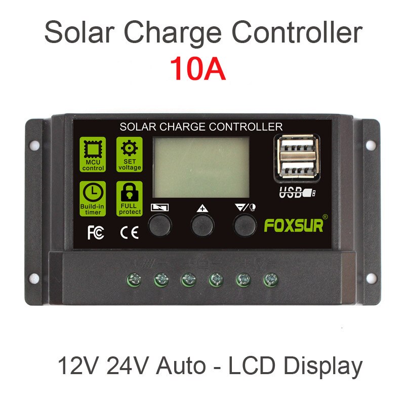 12v/24v 10a 20a 30a solstyrenhet usb solcellspanel... – Grandado