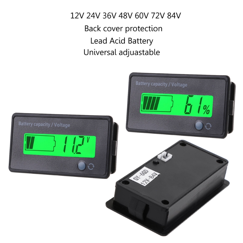 12V-84V Lead-acid Battery Capacity Indicator Volta... – Grandado