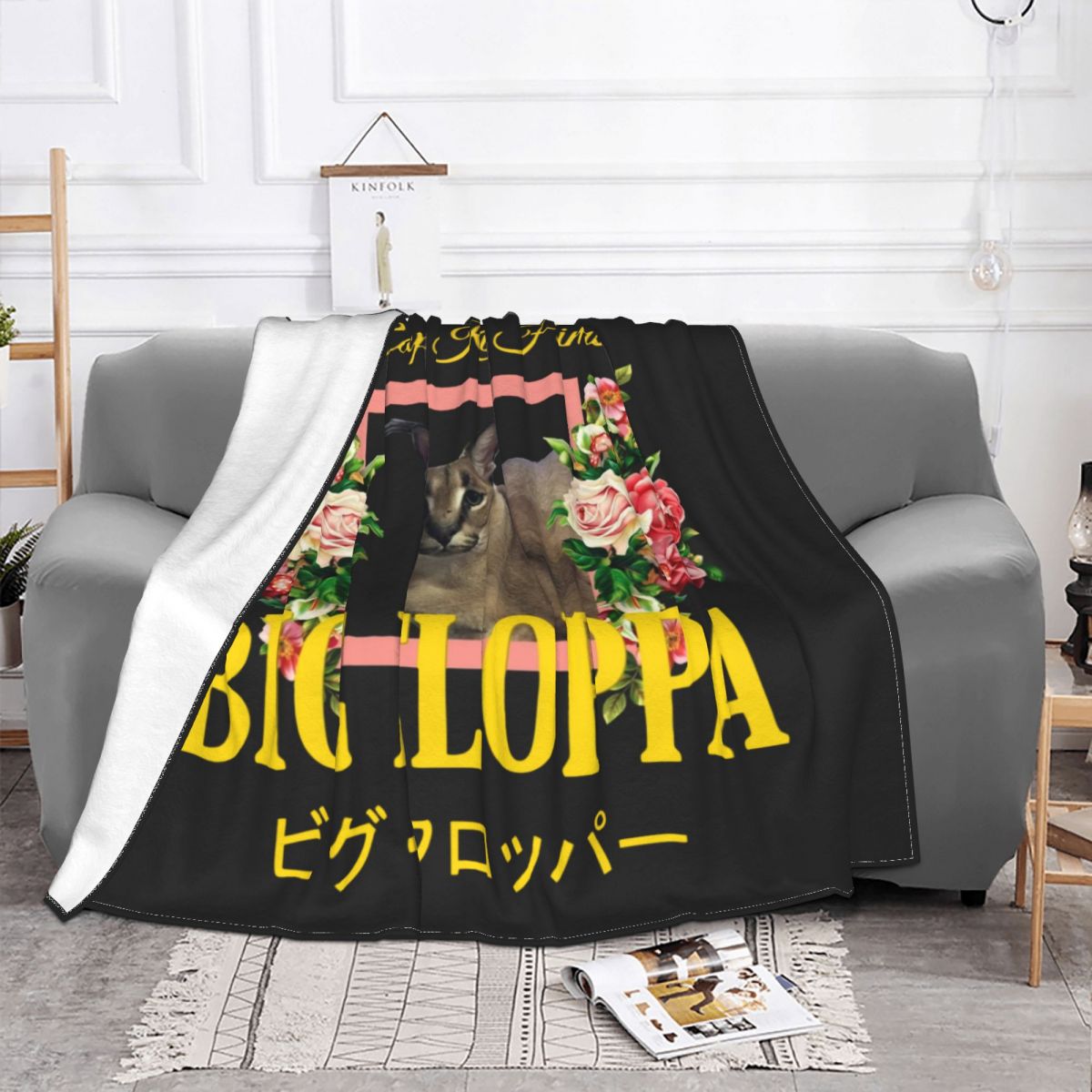Funny Big Floppa Blanket Fleece Textile Decor Cute... – Grandado