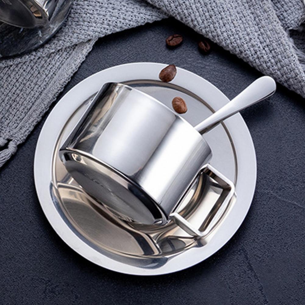 Stainless Steel Double Layer Coffee Cups Mug And S... – Grandado