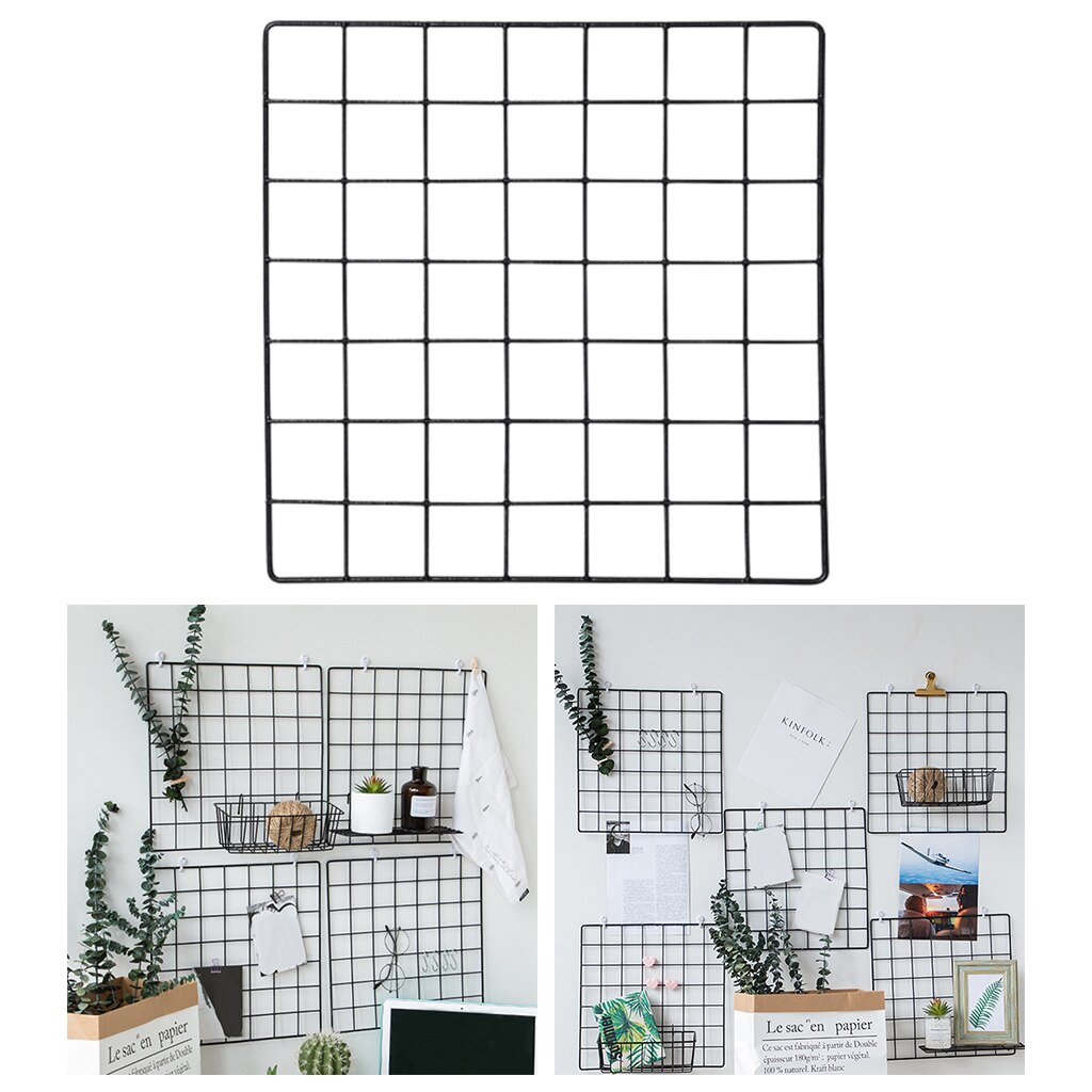 Grid Photo Wall Metal Wire Memo Board Mesh Wall Pa... – Vicedeal