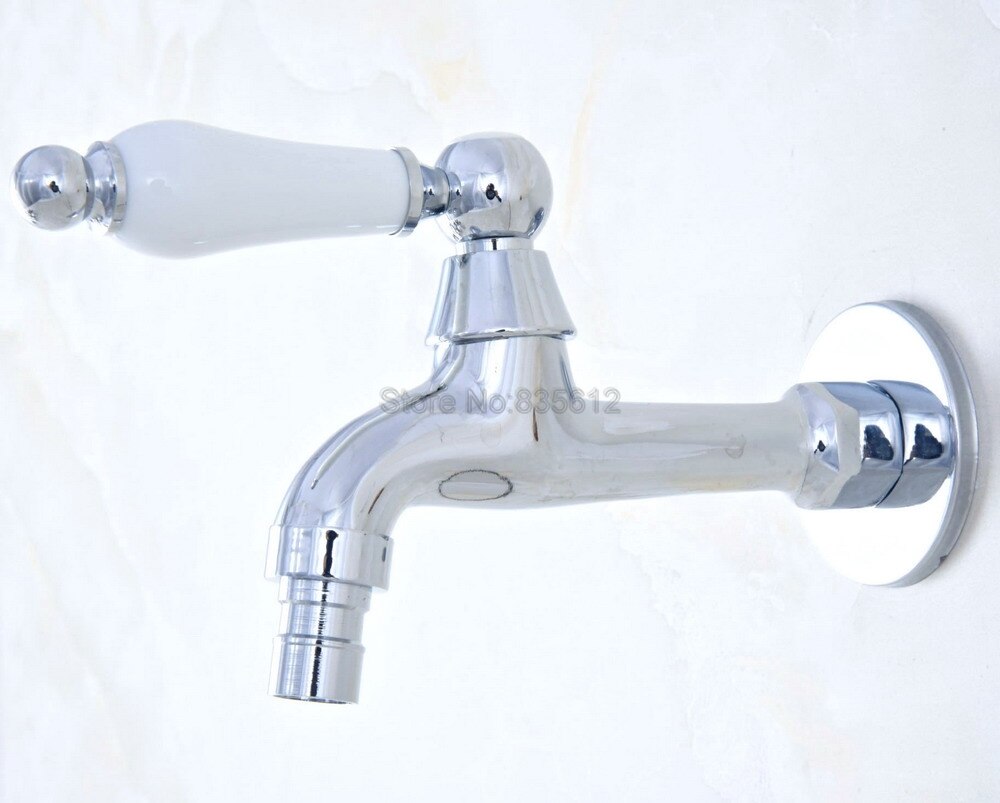 Polished Chrome Brass Wall Mount Ceramic handle Wa... – Vicedeal