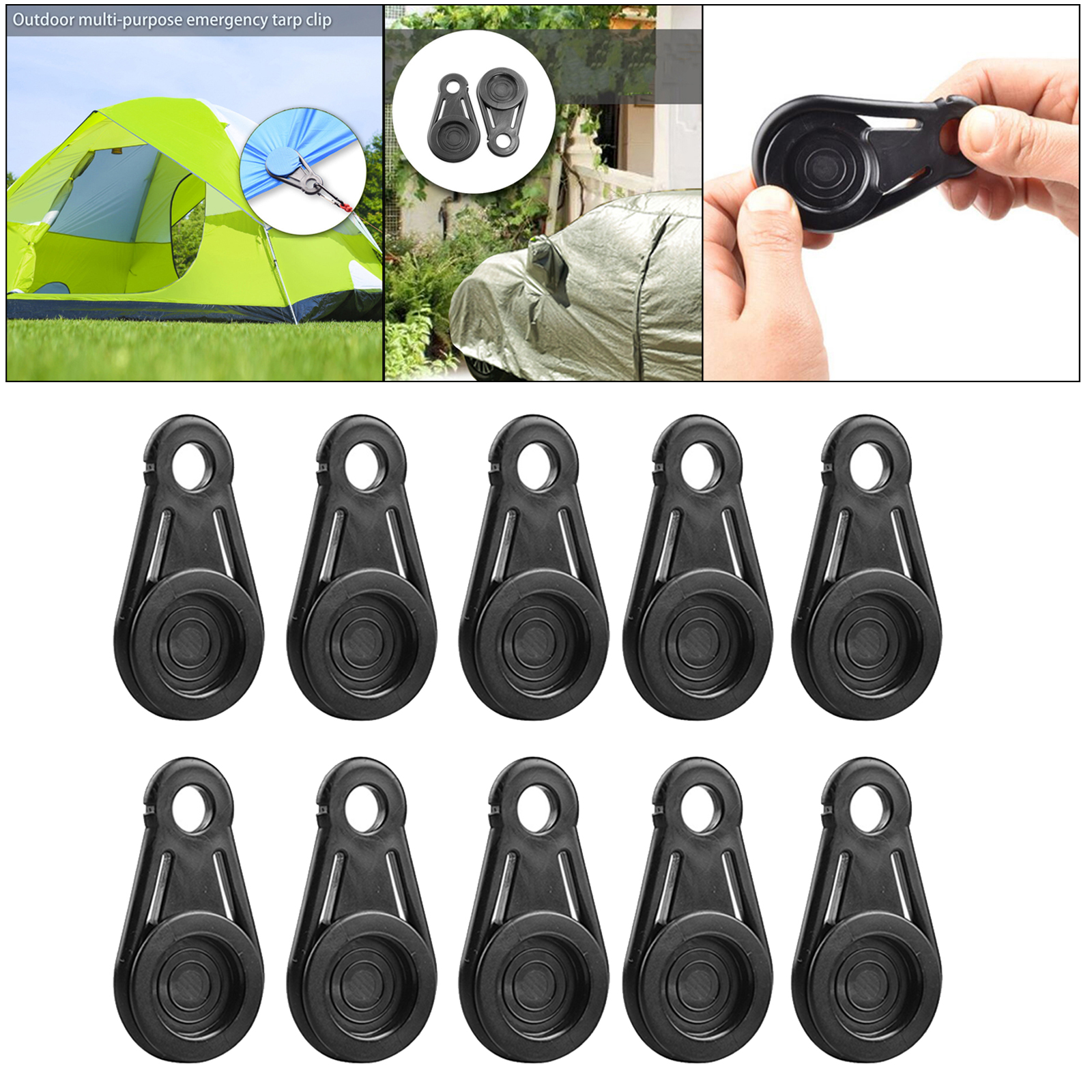 Tarp Clips Lock Grip Luifel Banner Outdoor Camping... – Vicedeal