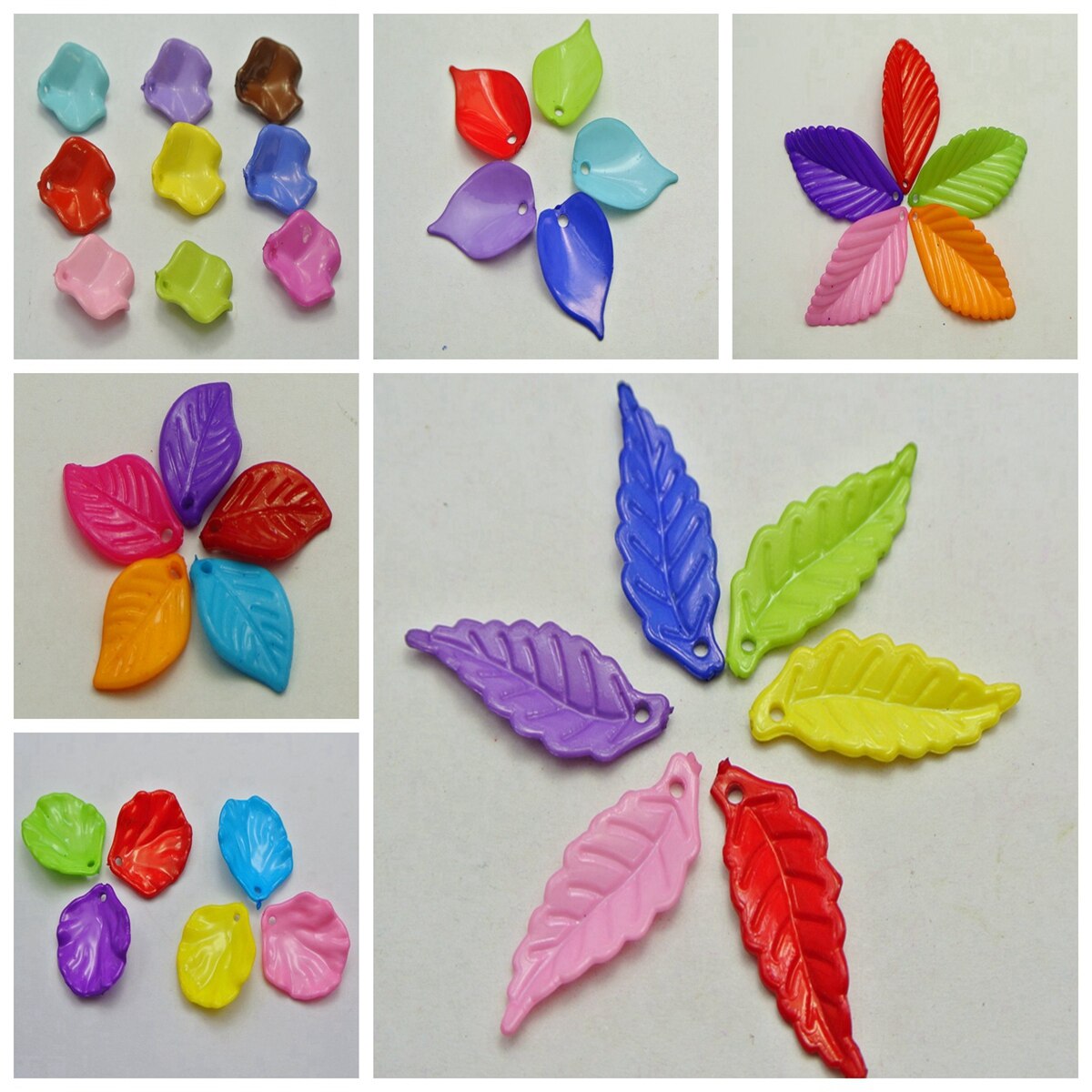 Craft DIY Mixed Color Acrylic Leaves Flower Petals... – Vicedeal
