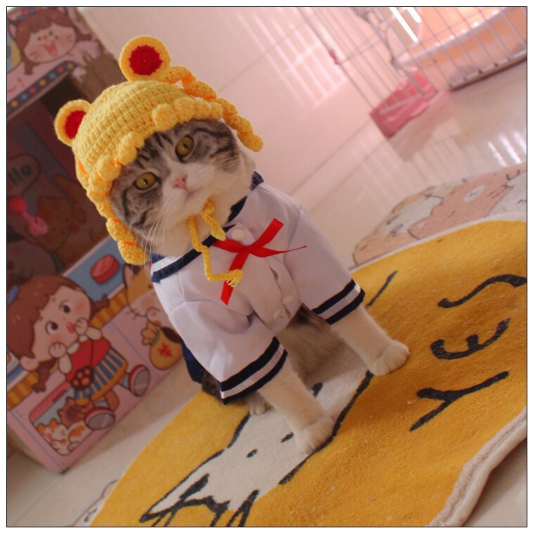 High School Uniform Cat Clothes cat Dress Cat Cost... – Grandado