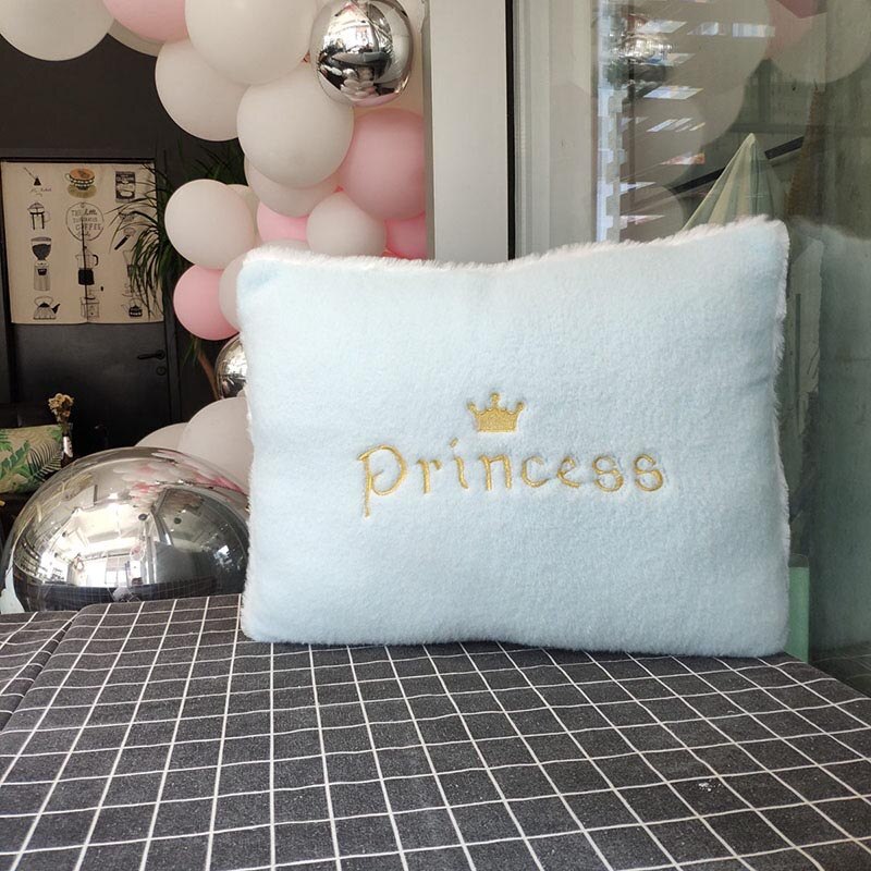 Plush Heart Crown Pillow Stuffed Soft Pink Princes... – Grandado