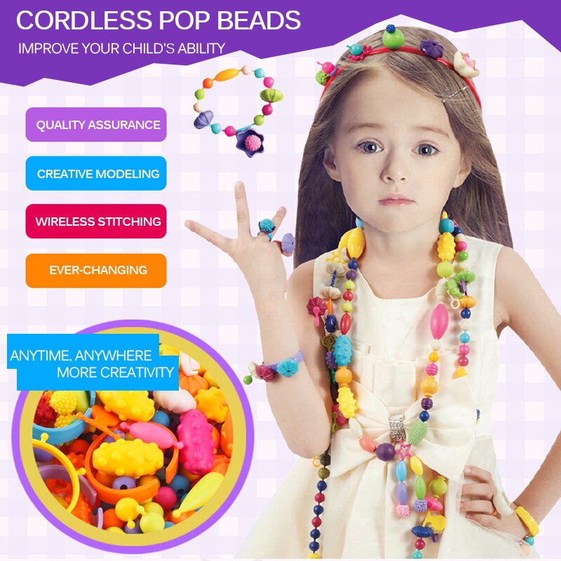 260pcs DIY Beads Toy Children Girls DIY Handmade B... – Grandado