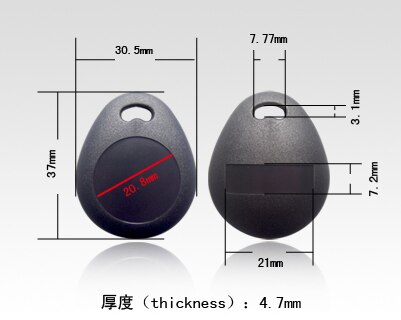 RFID id-kaart keytag 125 khz Key Tag Keyfob Proxim... – Vicedeal