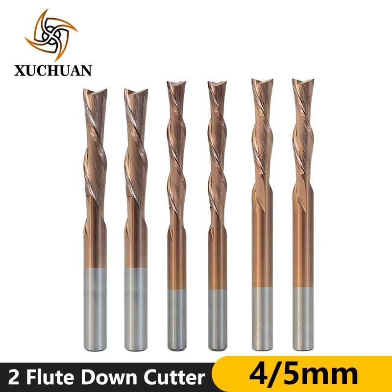 Left Hand Down Cutter 2 Flute Milling Cutter TiCN ... – Vicedeal