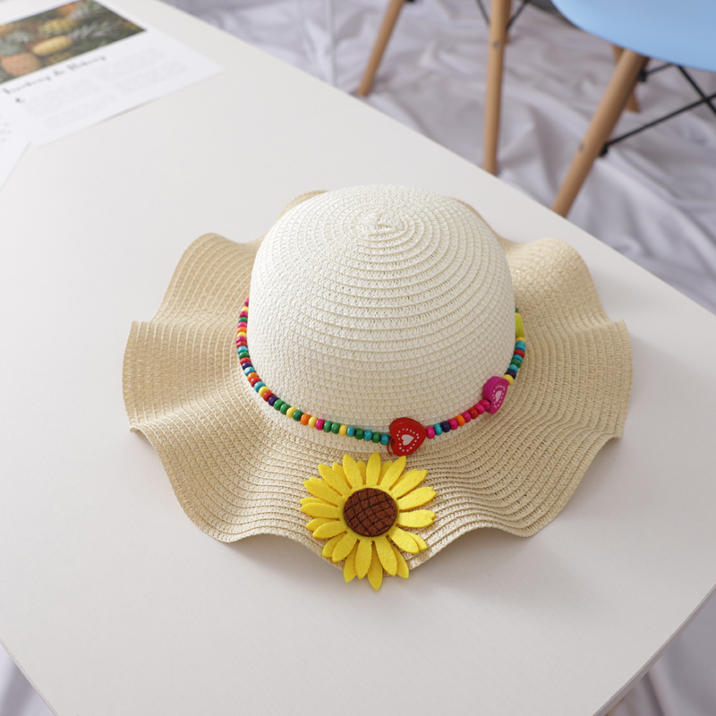 summer kids girl casual straw hat Child baby beach... – Grandado