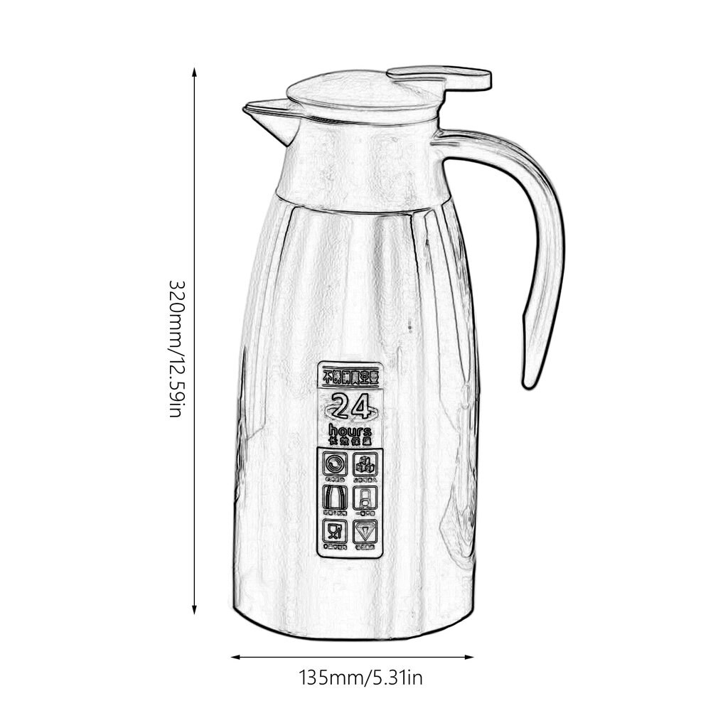 2L 304 Stainless Steel Coffee Pot Vacuum Double In... – Grandado