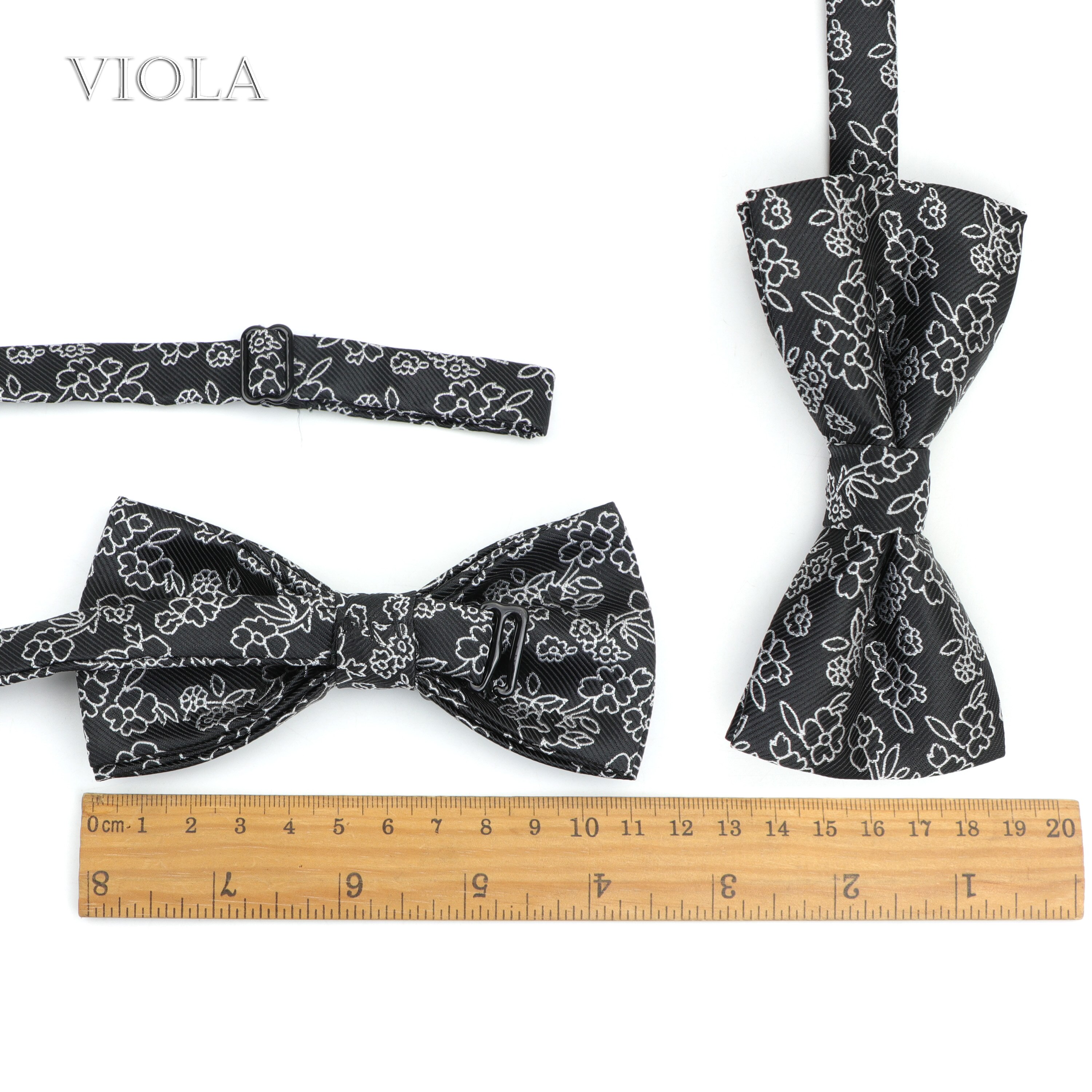 3 PCS Tie Set Floral Burgundy Black 6cm Necktie Bo... – Grandado