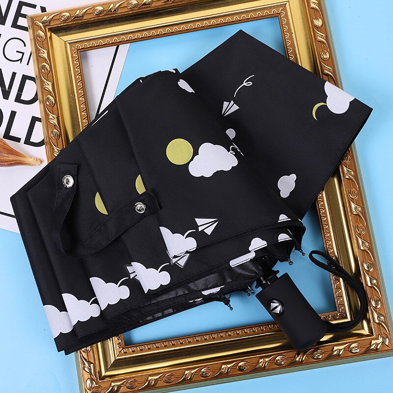 YADA Cartoon Paper Plane Umbrella Clear Folding Au... – Vicedeal