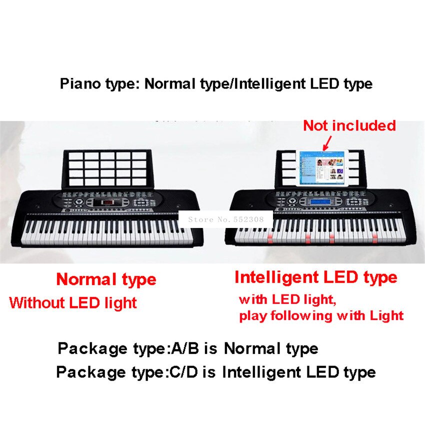 61 Key Multifunctional Digital Electric Piano Digi... – Vicedeal