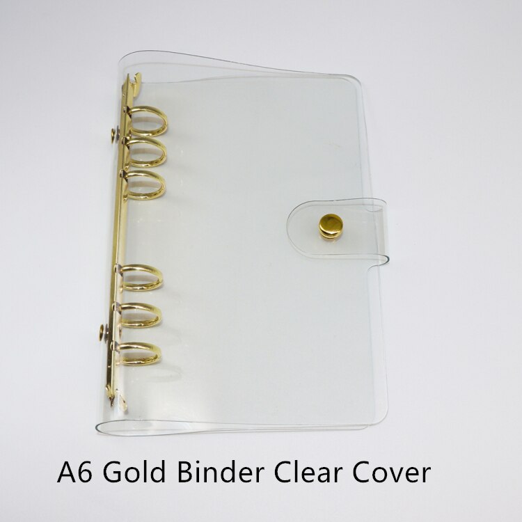 A5 A6 Glitter Binder Cover Soft Clear PVC Notebook... – Grandado