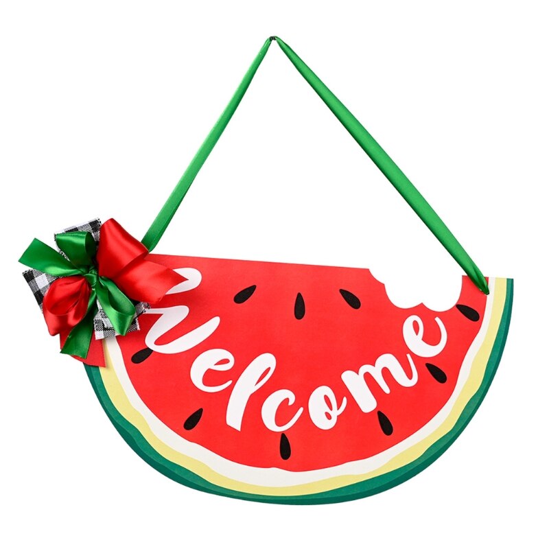 Watermelon Door Sign Summer Door Hanger Wood Front... – Grandado