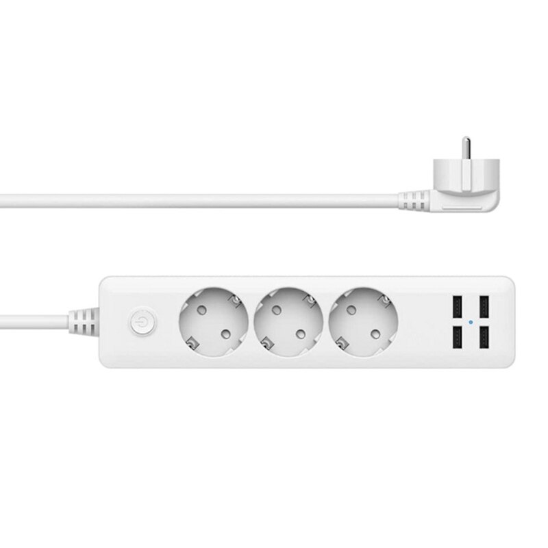 EU Power Strip Socket 2500w with 4 USB Charging Po... – Grandado