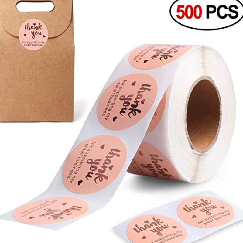 500Pcs /Roll Dank U Stickers Voor Business Kerst S... – Vicedeal