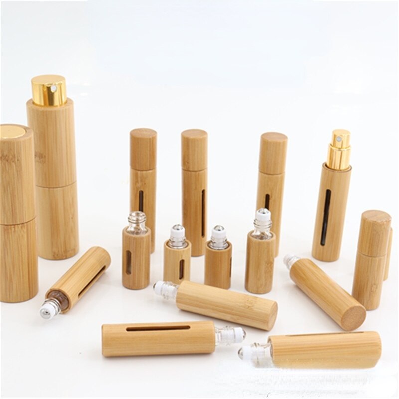 Bamboe Hout Fles Parfum Lege Olie Fles Roestvrij R... – Vicedeal