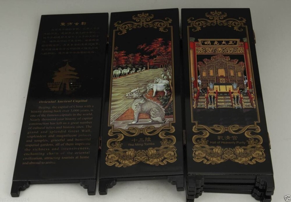 CHINESE OLD LACQUER HANDWORK PAINTING BEIJING SCEN... – Grandado