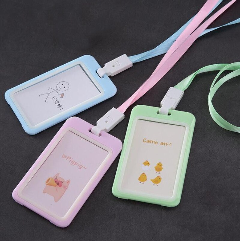 Candy Color Card Case With Lanyard Work Card Holde... – Grandado