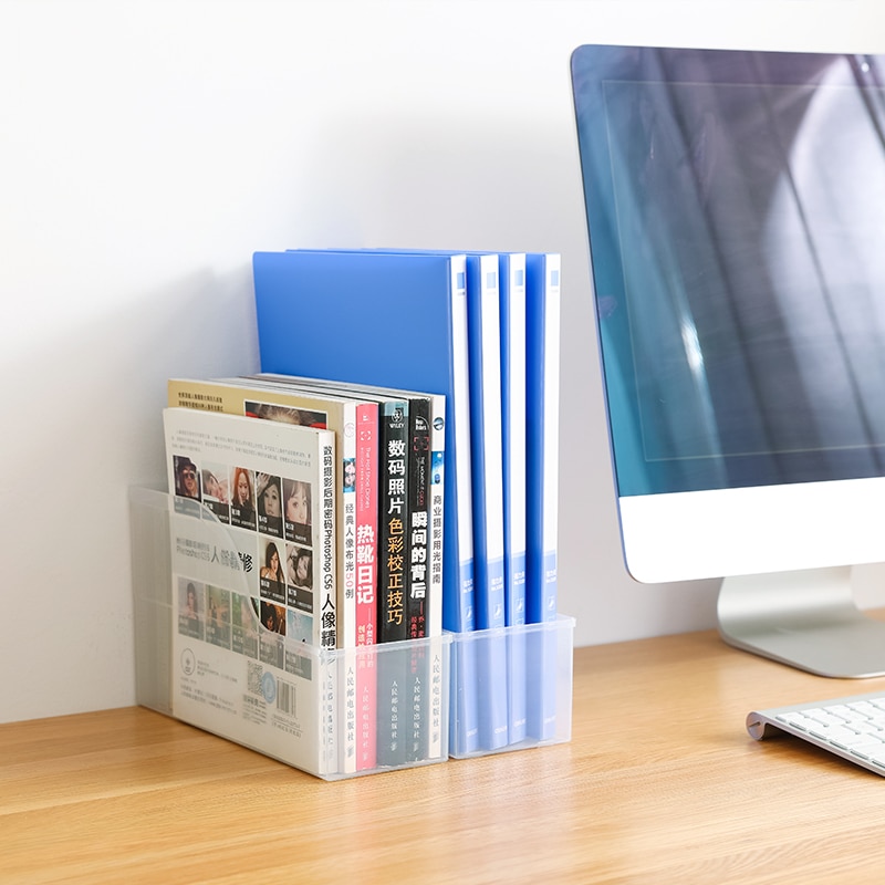 Desk book storage box transparent desktop student ... – Grandado