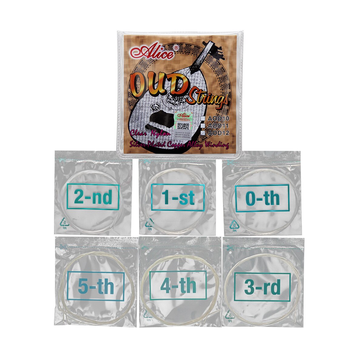 Alice Oud Strings Set Nylon & Silver-Plated Wound ... – Vicedeal