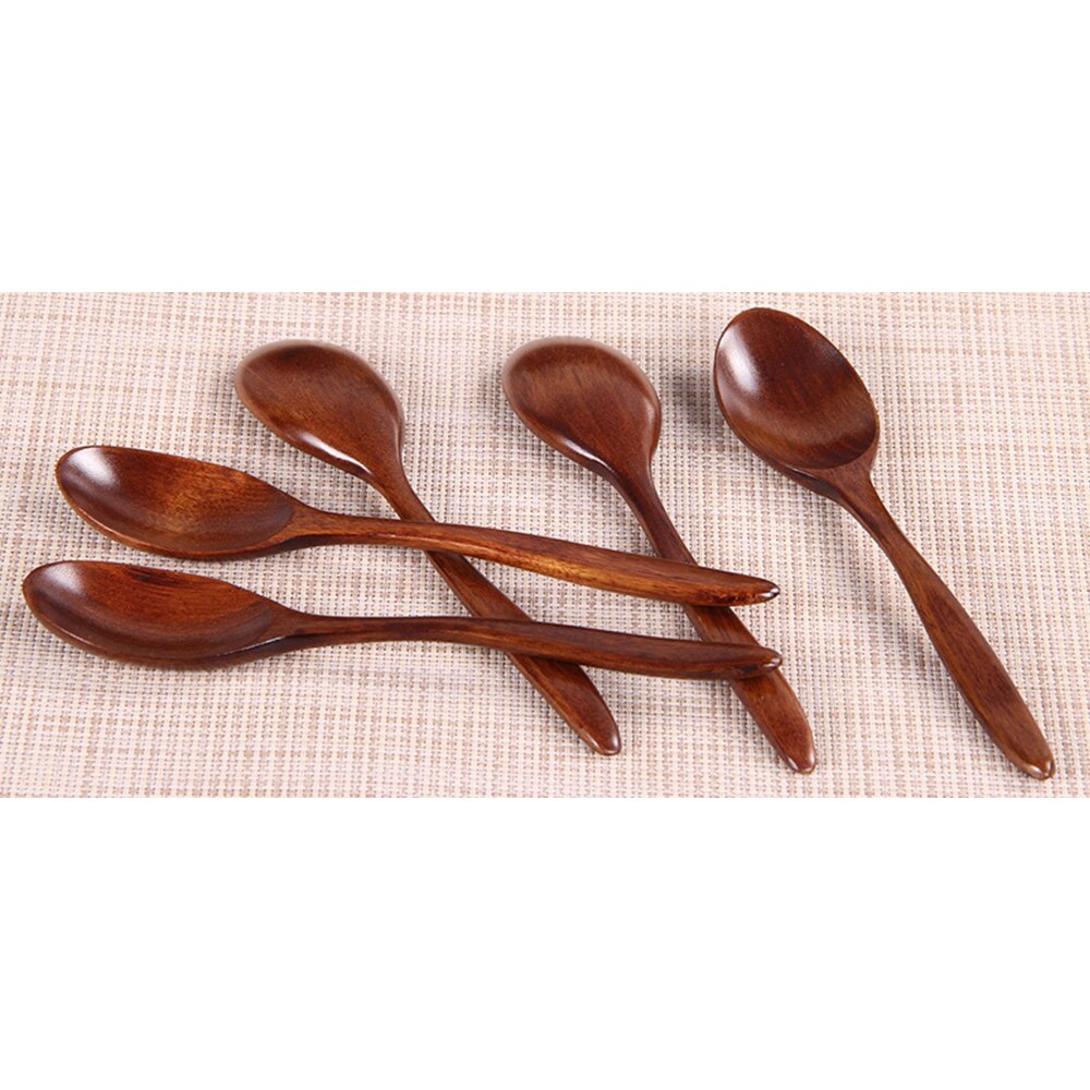 Natural Wooden Spoon and Fork Dinner Kit Rice Soup... – Grandado