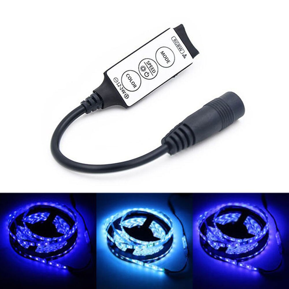 Mini controlador regulador led rgbw DC de 12V-24V,... – Grandado