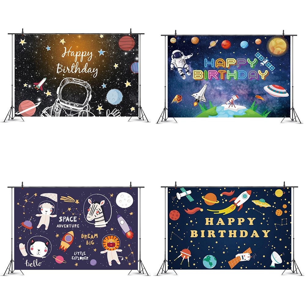 Kids Space Birthday Party Backdrops Universe Party... – Grandado