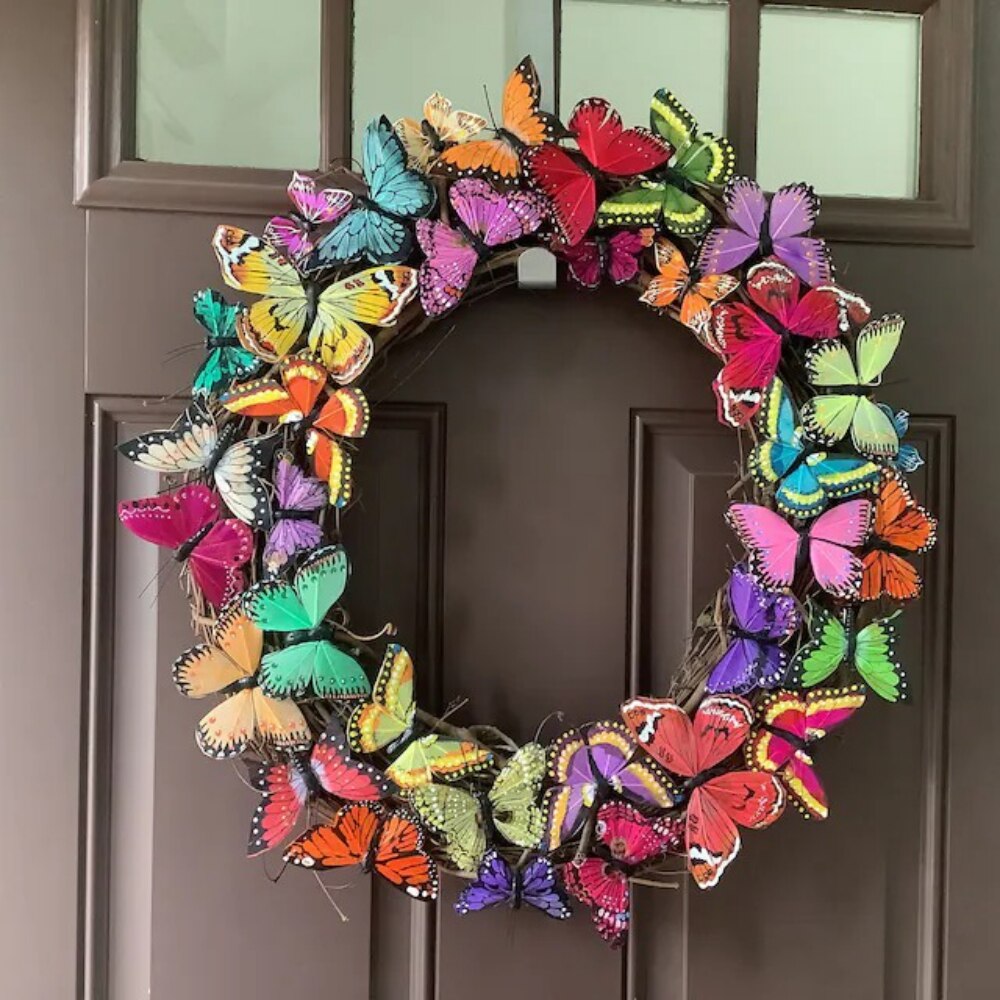 Lente Vlinder Kransen Decoratie Pasen Krans Opknop... – Vicedeal
